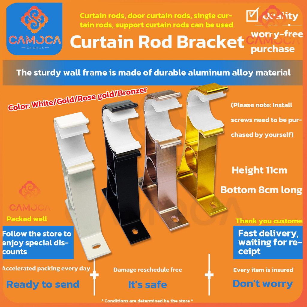Cc Curtain Rod Bracket 11x8cm Window Curtain Bar Ceiling Holder ...