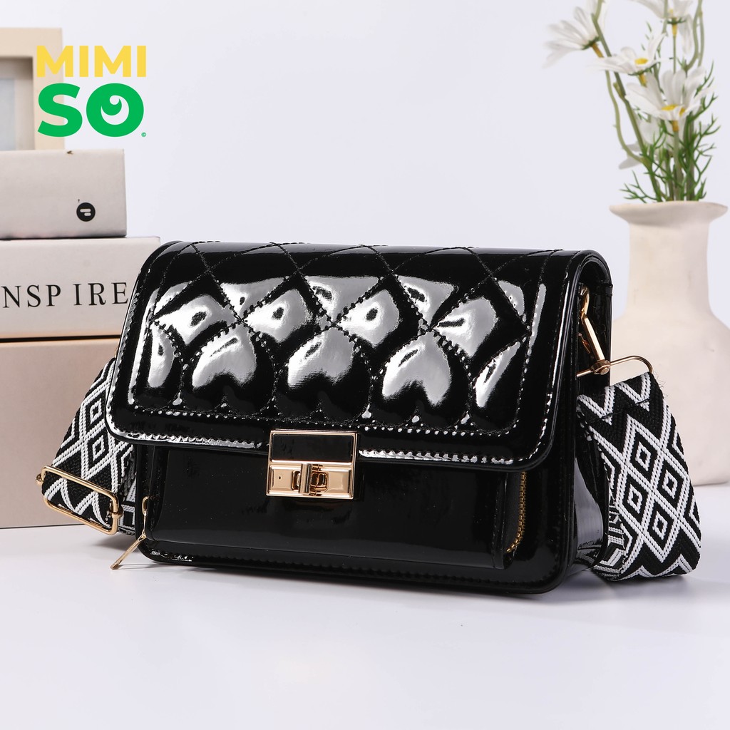 MIMISO Women Small Square Bag Style Shiny Sense Single Shoulder With ...