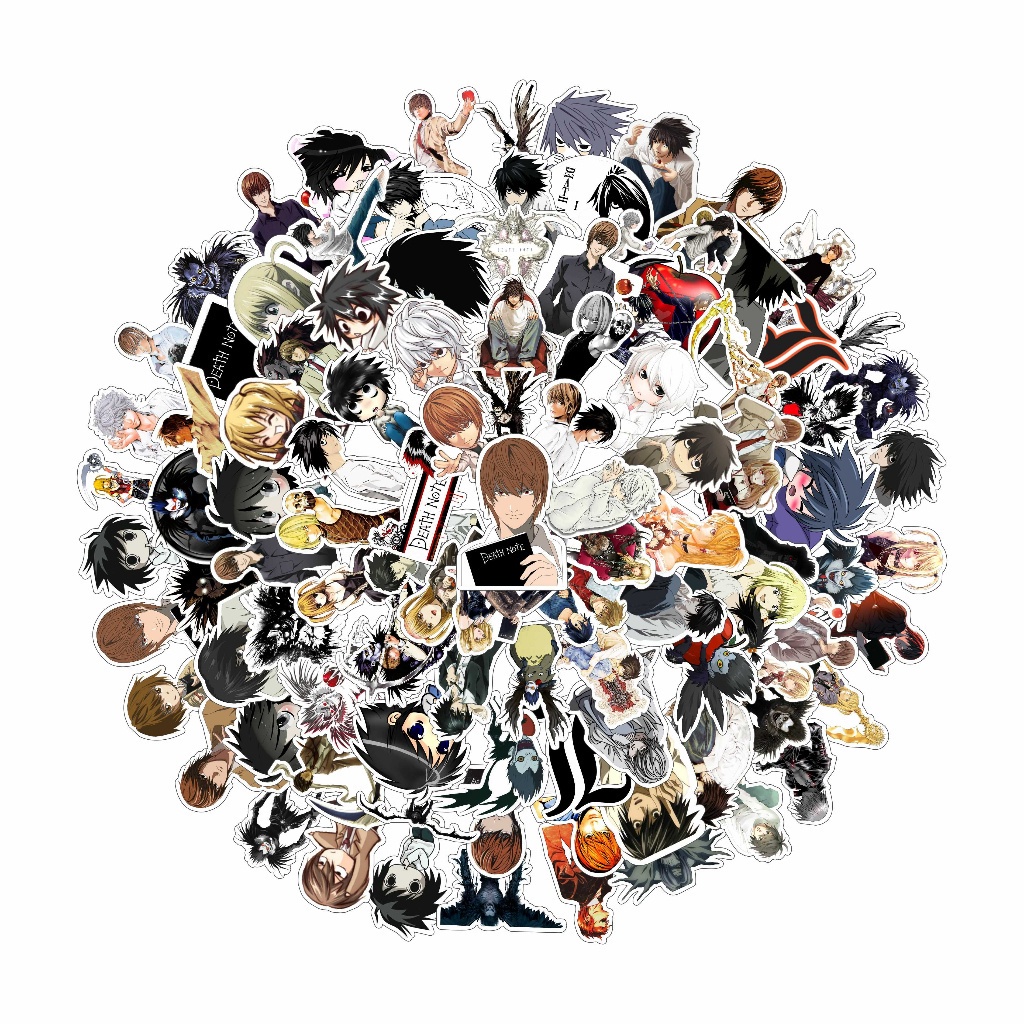 50pcs Waterproof Death Note Anime Motif Stickers For DIY Mobile Phone ...