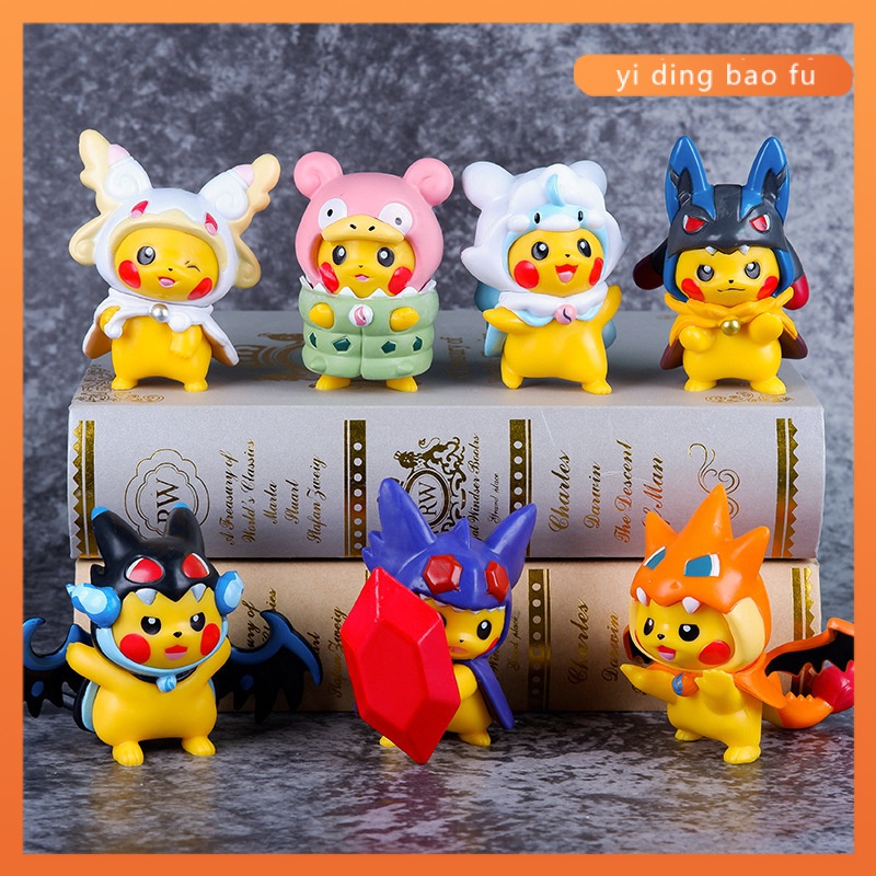 7 Styles Pikachu Pet Little Charizard Fire-breathing Dragon Bat Anime ...