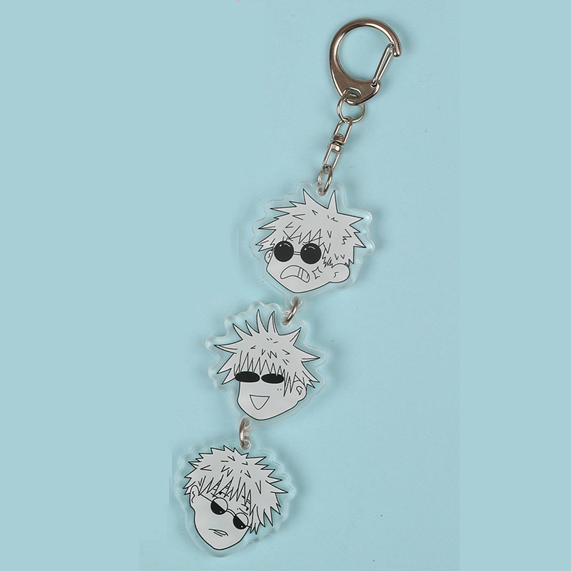 Cute Jujutsu Kaisen Figure Toys Key Ring Holder Keychain Anime Bag ...