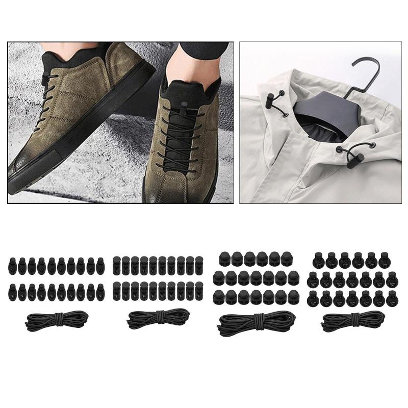 [ 20 pcs Cord Locks Spring Toggle Stopper + 10ft Cord Stretch String ...