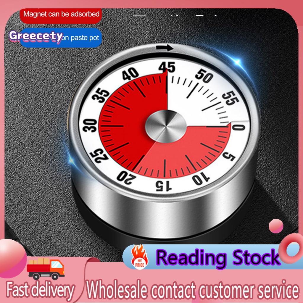 GEY_ Mechanical Timer Manual Magnetic No Battery Operated Round 60 ...