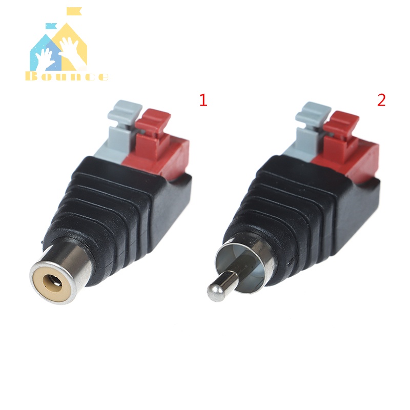 Bounce Speaker Wire A/V Cable to Audio Male Famale RCA Connector Press ...