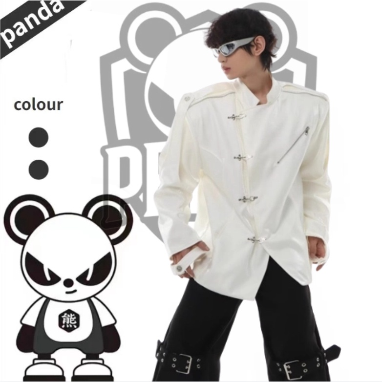 Fashion New Casual Style Liquid Streamer Padded Shoulder Suit Jacket ...