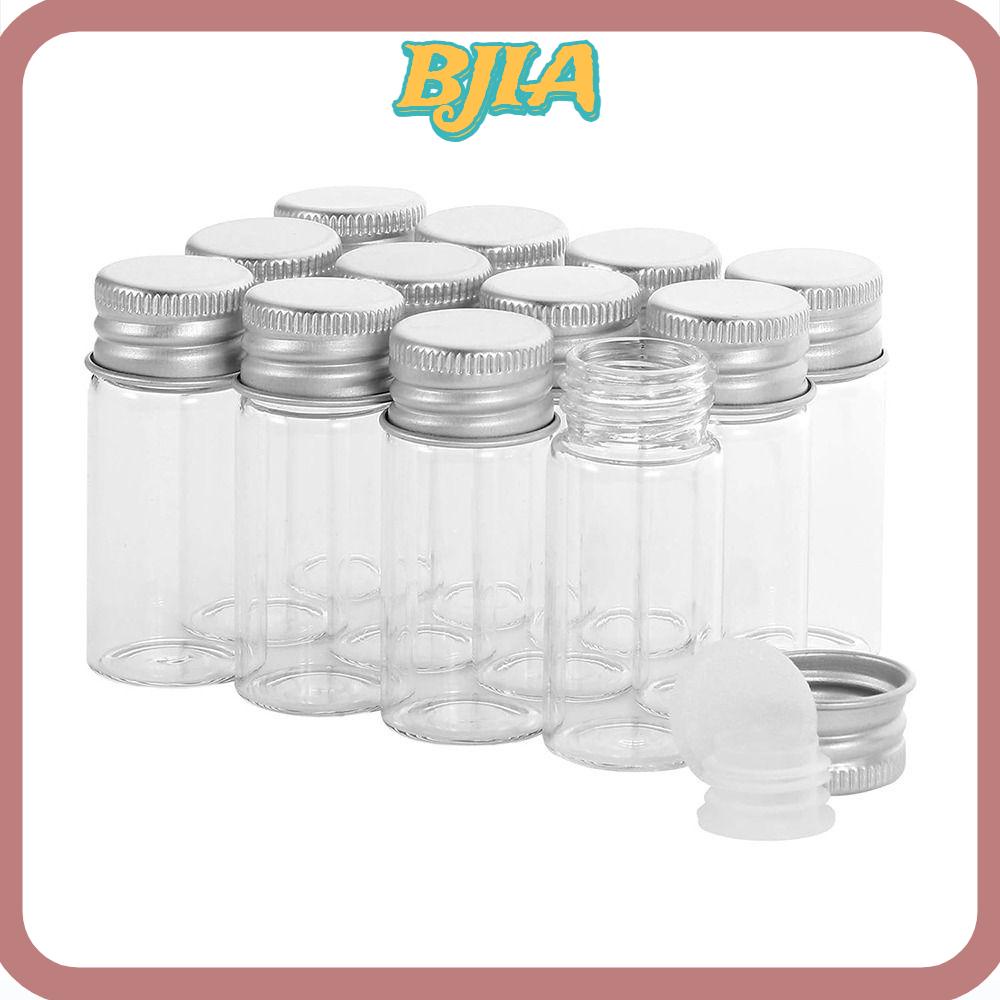 BJA 12Pcs 10ml Sample Vials, Transparent Small Sealed Glass Bottles ...