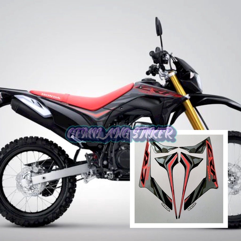 HITAM Striping Decal Polet Sticker honda crf 150 L 2019 black list ...