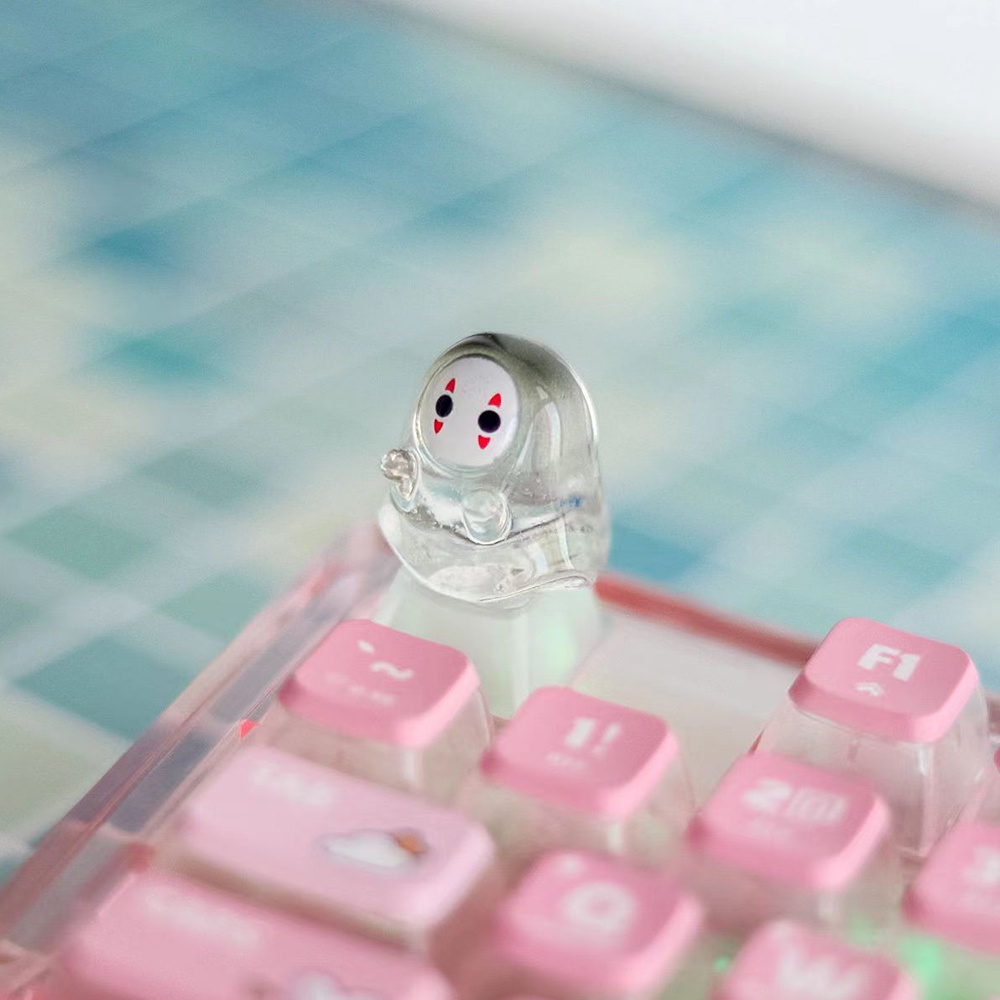 Cartoon Halloween Backlit Keycap Mechanical Keyboard Cap Cute No Face ...
