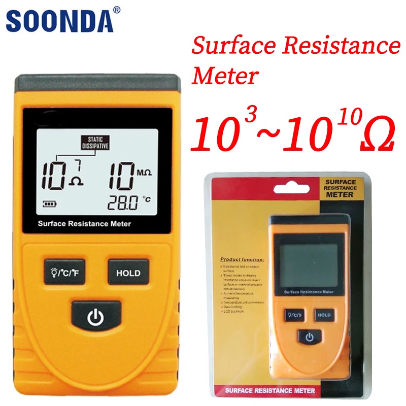 Surface Resistance Meter Handheld Earth Resistance Meter Measure ...