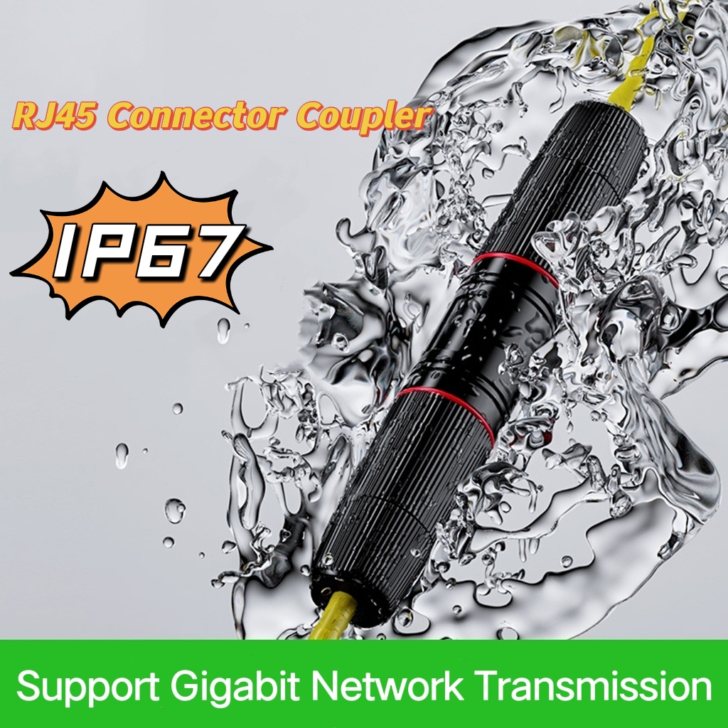 RJ45 Connector Coupler Outdoor Waterproof IP67 Extender Adapter Ethernet Network Cable Lan ...