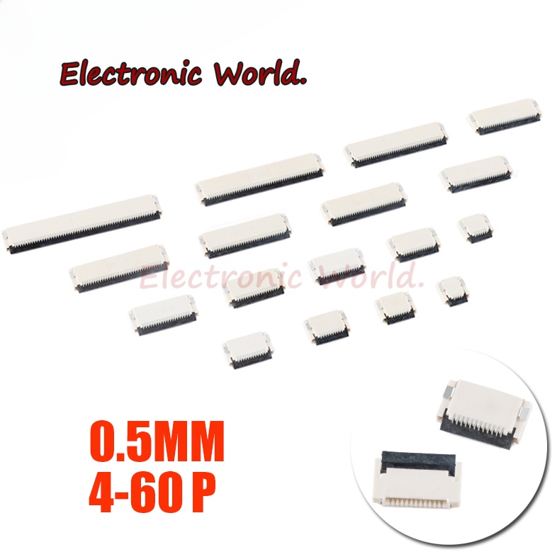 10PCS FFC/FPC Connector Flat Cable Socket 0.5MM Adapter 4/6/8/10/12/14 ...