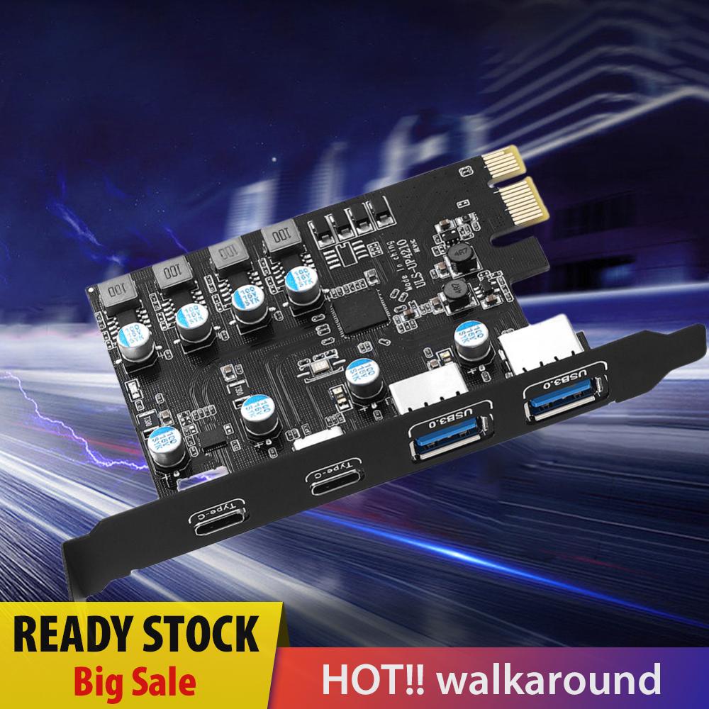 USB3.0 PCIE Card 2*USB A Port+2*USB C Port/USB3.2 GEN1 Expansion ...