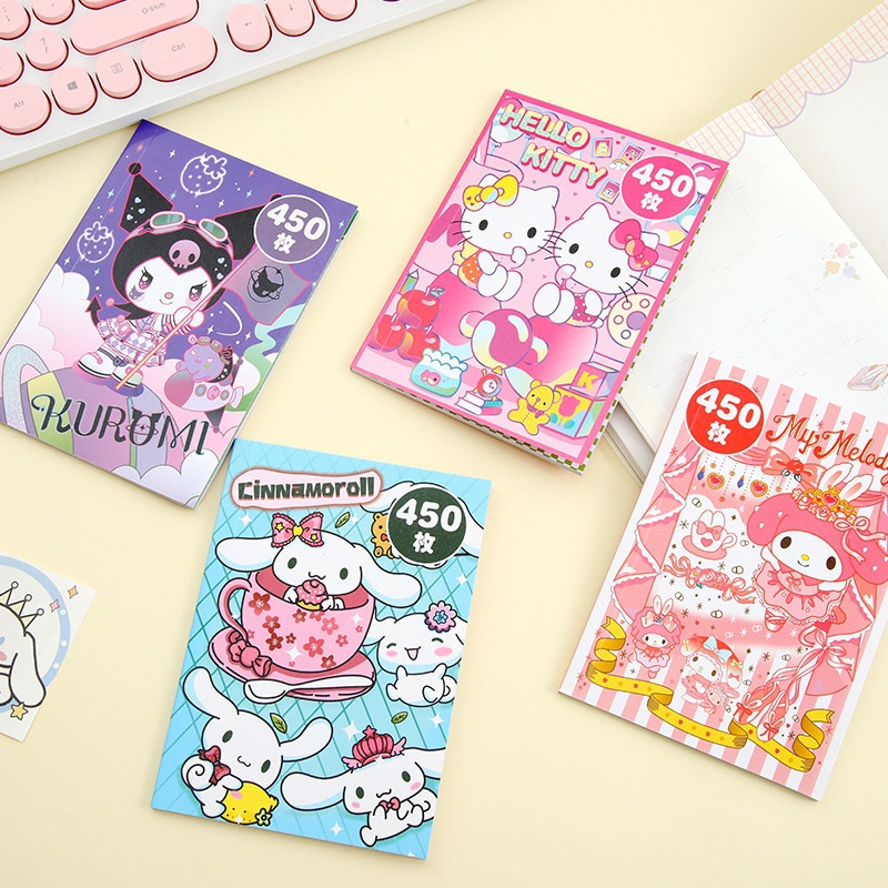 450pcs/book Sanrio Kuromi sticker book Cinnamoroll sticker book Hello ...