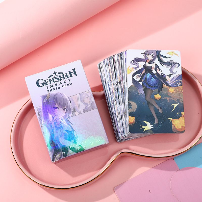 Genshin Impact Collectible Card Set 50pcs per box Cards 3 inch Furina ...