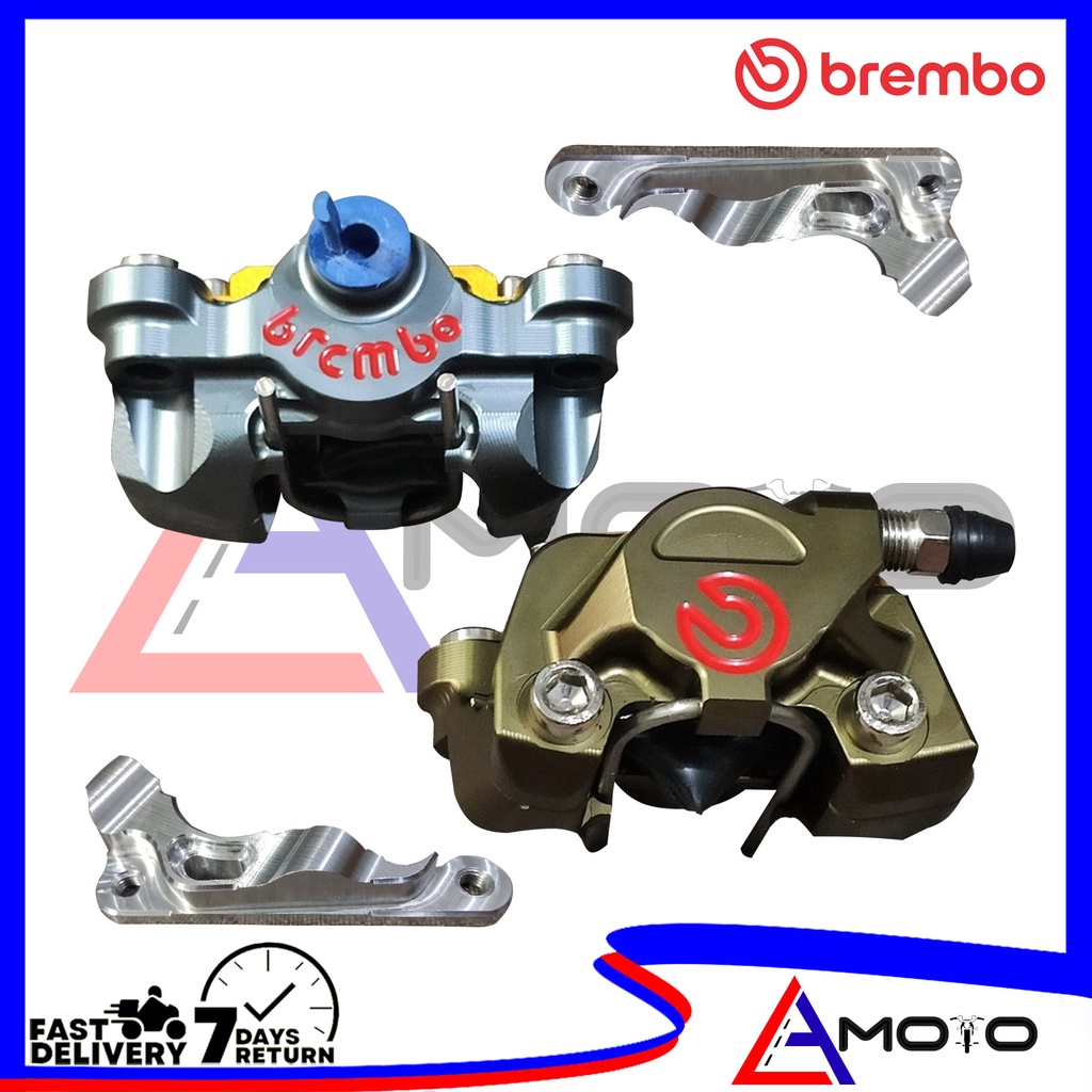 (SET) NEW BREMBO DORAEMON 2 POT CALIPER WAVE / XRM / MIO SPORTY ...
