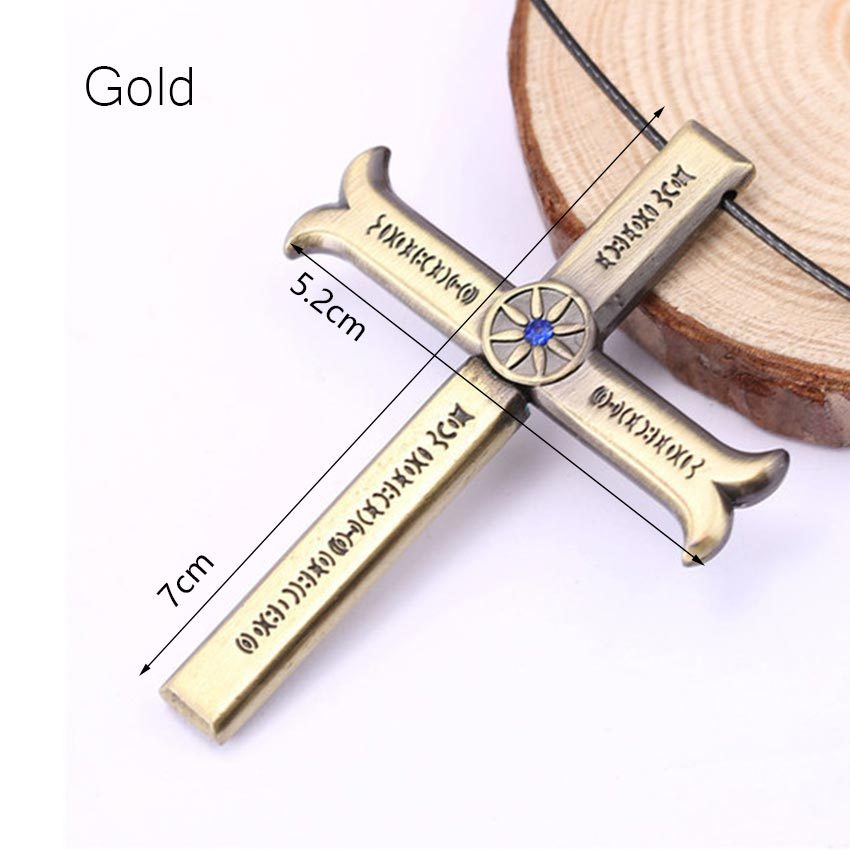 Anime One Piece Necklace Dracule Mihawk Cross Sword Retro Choker Hawk ...