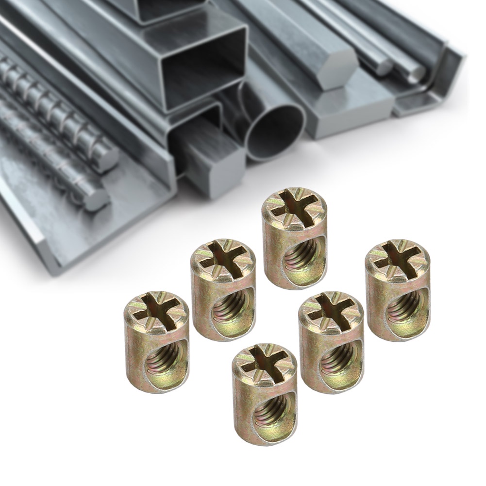 TIM-30pcs M6 Furniture Barrel Nut Dowel Cabinet Connectors Embedded ...