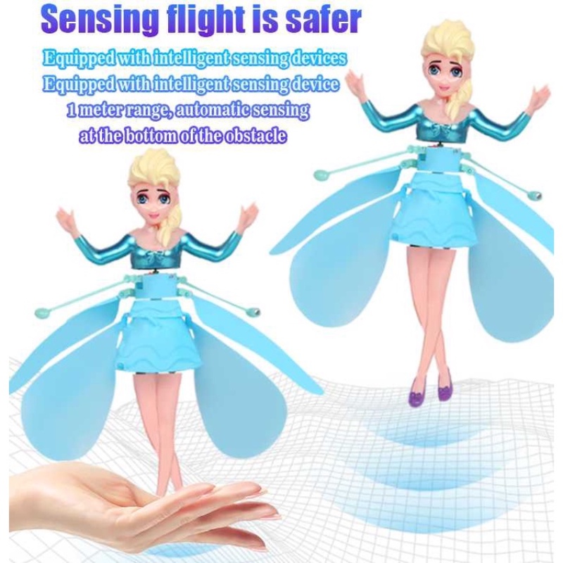 Flying Princess Doll Magic Wings Smart Infrared Sensor Control LEDLight ...