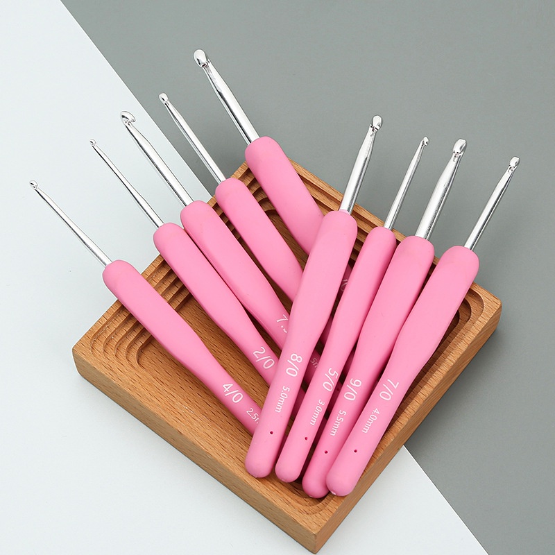 1PC 2.5-10.0mm Pink Soft Handle Crochet DIY Handmade Hat and Clothing ...