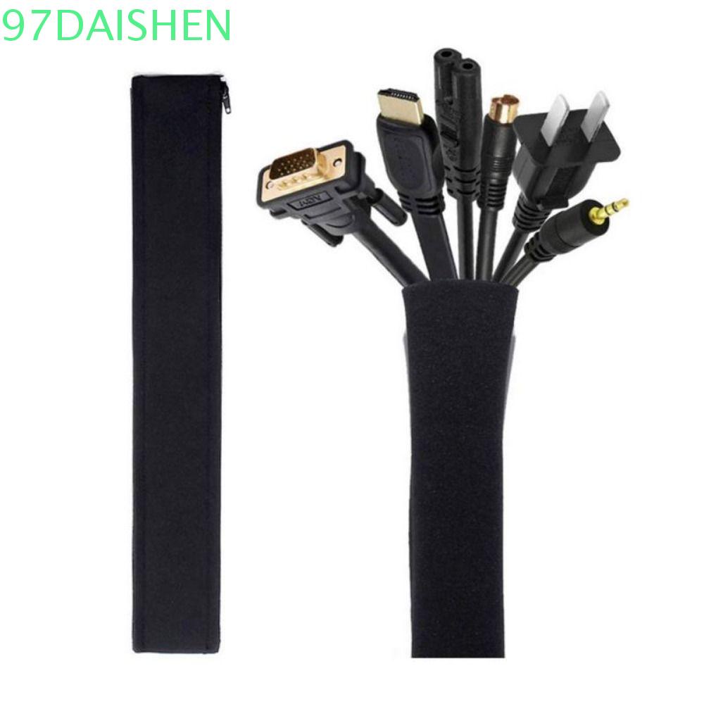DAISHEN Cable Management Sleeve With Zipper for PC Cable Wire Protector ...