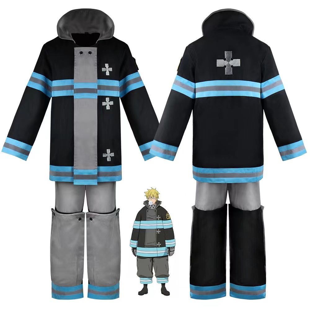 2154Fire Force cosplay Fire team uniform Men's style Shinra Kusakabe ...