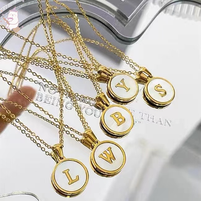 High Quality Sea Shell Pendan Letter Alphabet Personalize Stainless ...