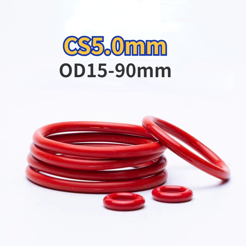 [COD] Cs5.0mm Waterproof High Temperature Resistant O-Ring Red O-Ring ...