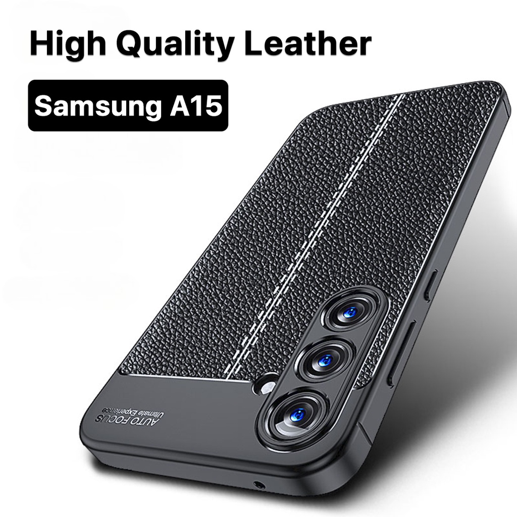Samsung A15 Case Leather A15 A25 A35 A55 A05 A05S Casing Soft TPU ...