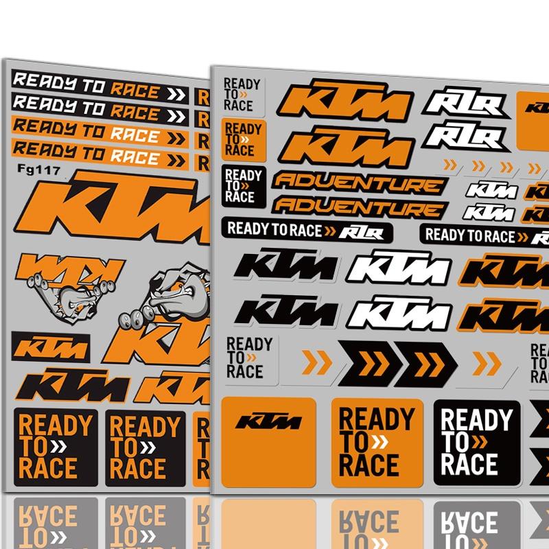 ktm sticker decals for motorcycle ready to race motor reflective ...