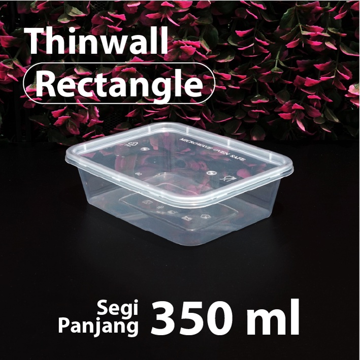 Thinwall Rectangle 350 ml DM - Rectangular Plastic Container | Shopee ...