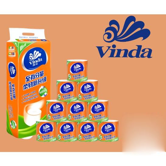 Vinda roll paper 4-ply orange 180g household toilet paper core roll-(1 ...