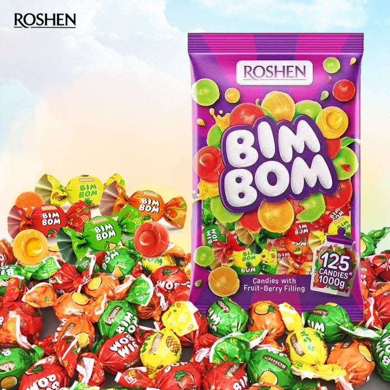 Ukraine Imported Sandwich Fruit Rusheng Ping Pong Candy Hard Candy Flow ...