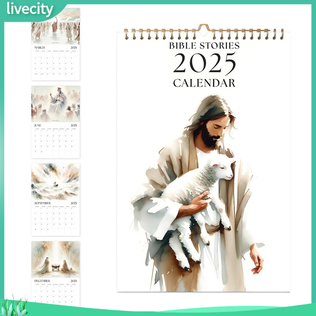 livecity| Christian Calendar with Bible Stories Bible Stories 2025 Wall ...