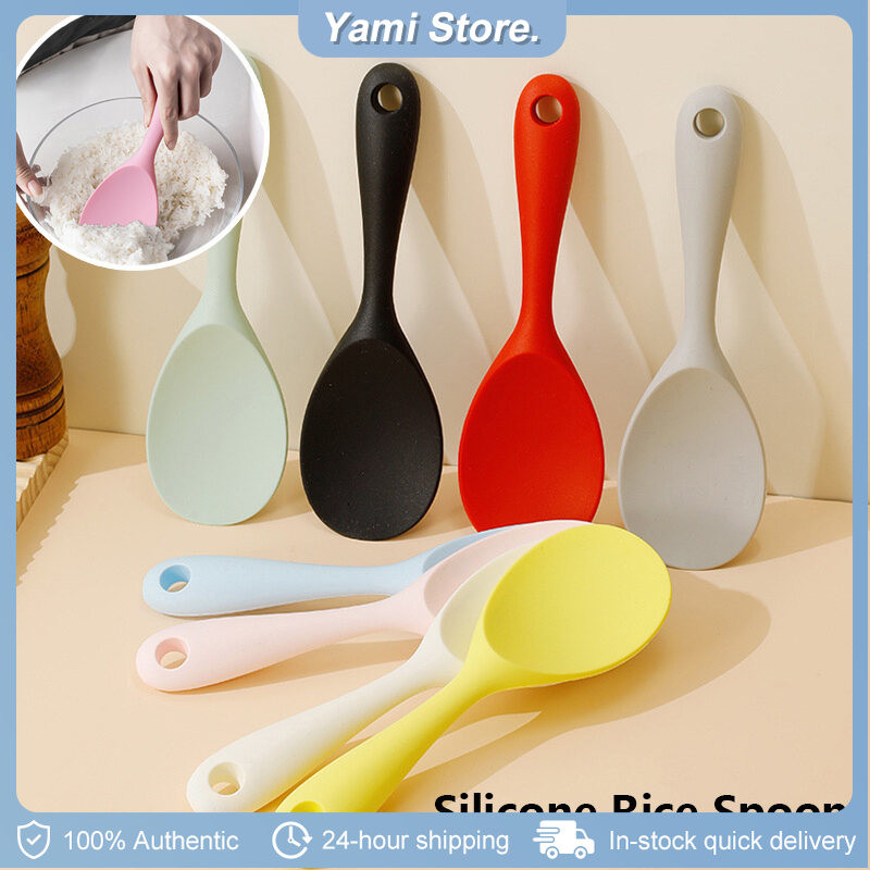 Silicone Rice Spoon Household Non Stick Pot Cooking Spoon High ...