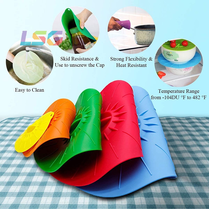 [LSG] Silicone Microwave Bowl Cover Cooking Pot Pan Lid Cover Reusable ...