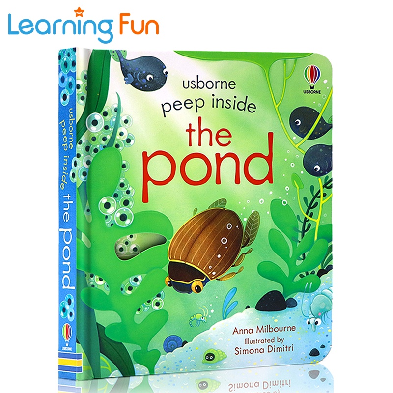 Usborne Peep Inside The Pond 3D Flap Board Books Educational English ...