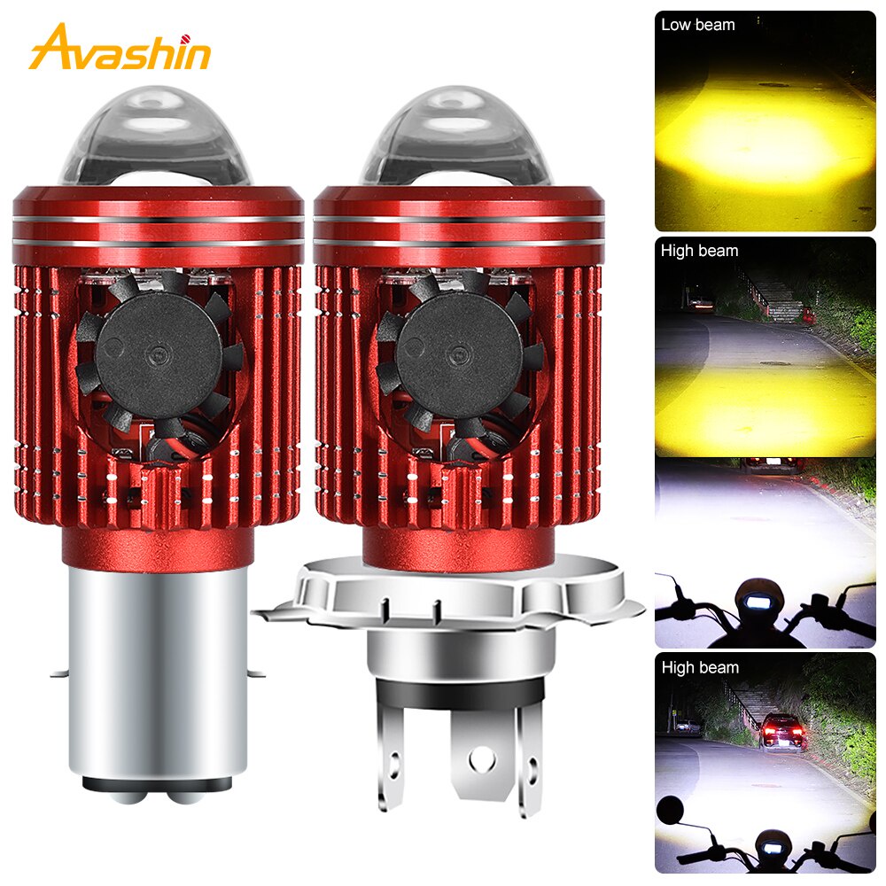 10000LM H4/H6 12V LED Motorcycle Headlight Bulb Moto Spotlights CSP ...