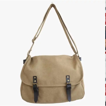 ⭐COD⭐Men's and women's crossbody bag casual retro canvas bag ...