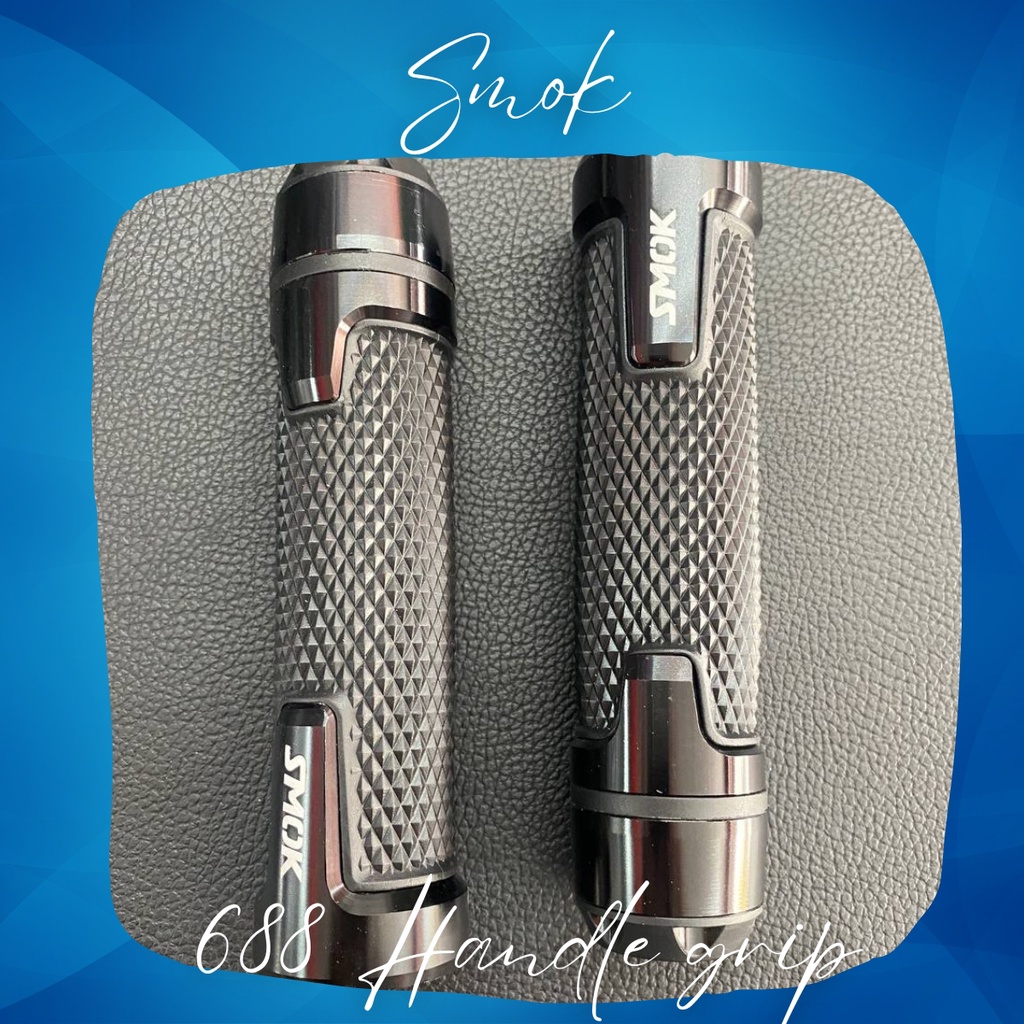 Smok handle grip for motorcycle 688 aluminum and rubber Black | Shopee ...