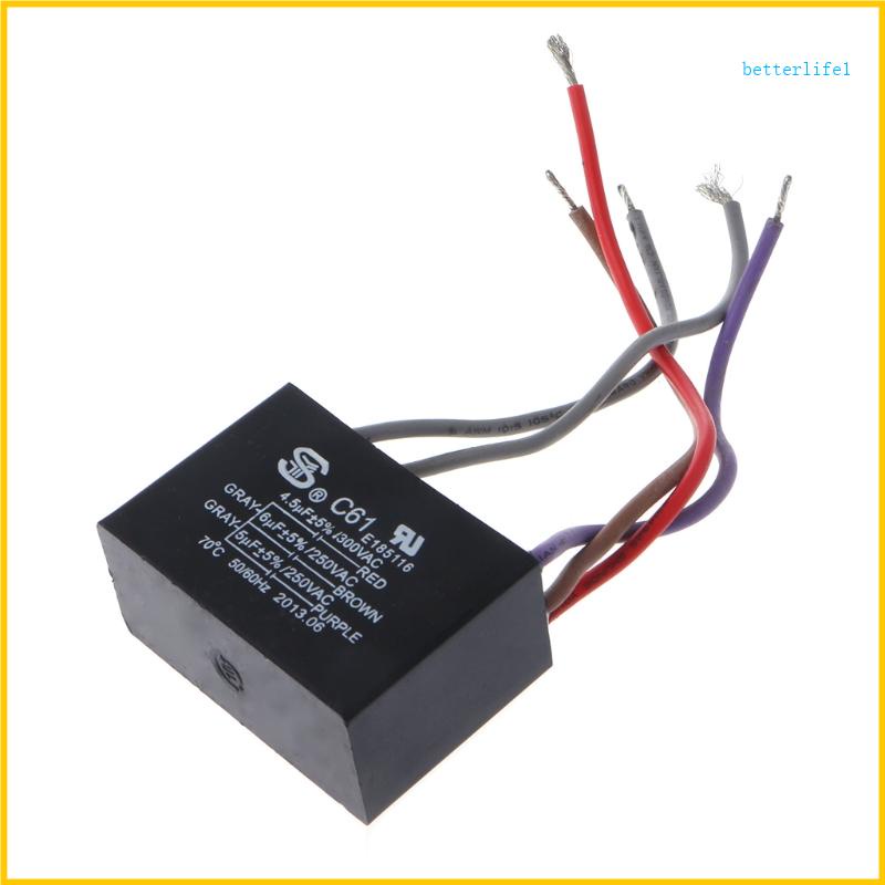 BTM CBB61 Electrical Power Relay Connecting Capacitor 4 5uf+6uf+5uf ...