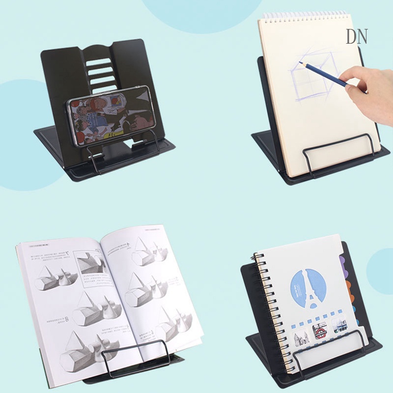 DN Metal Lightweight Book Stands Portable Textbook Holders Adjustable ...