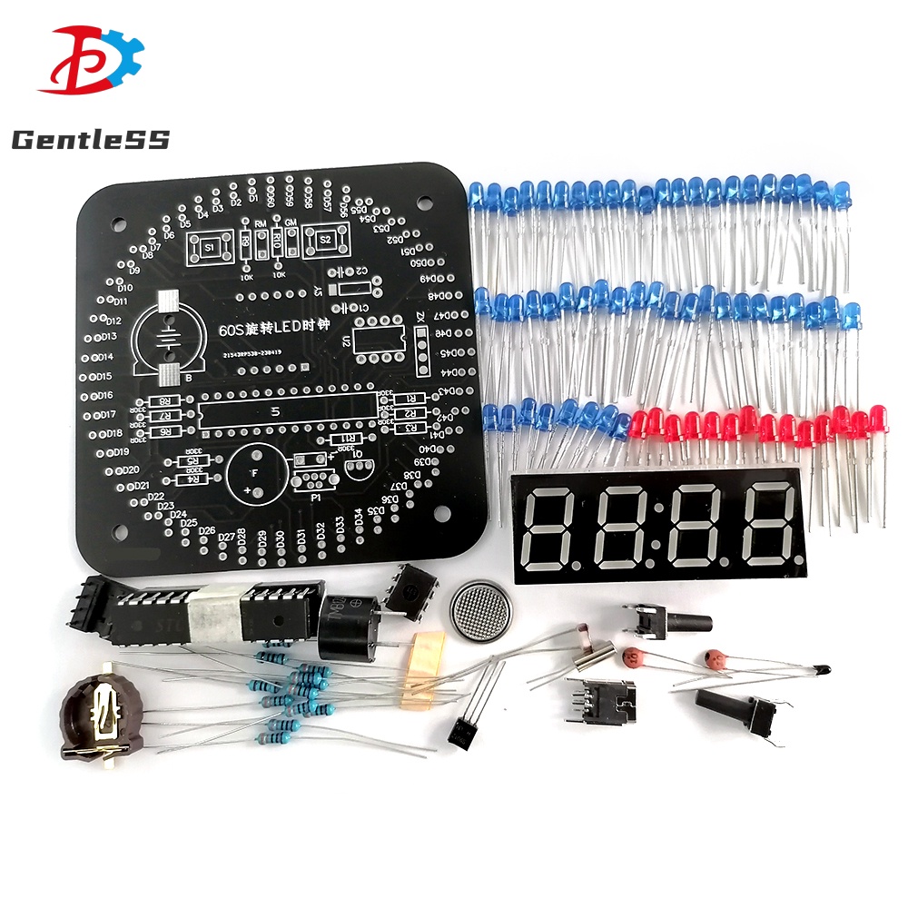 Digital DIY Electronic Clock Kit Light Control Rotation Digital LED ...