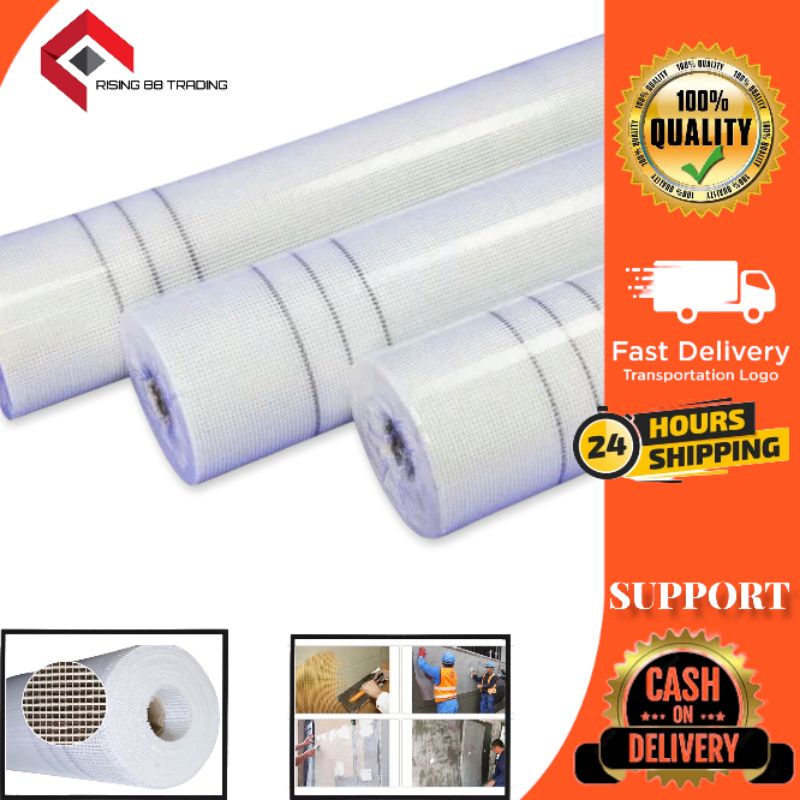 Waterproof fiber mesh 1M x 50MTS 1Mx35MTS per roll 75gsm | Shopee ...