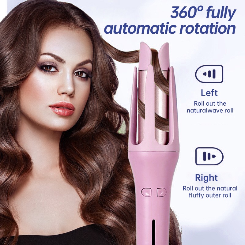 360° Rotating Automatic Hair Curler Iron Ceramic Styling Stick Fast ...