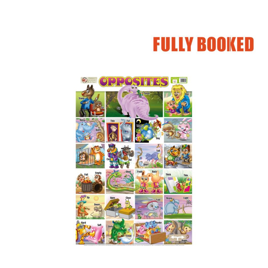 Children's Educational Wall Chart: Opposites | Shopee Philippines