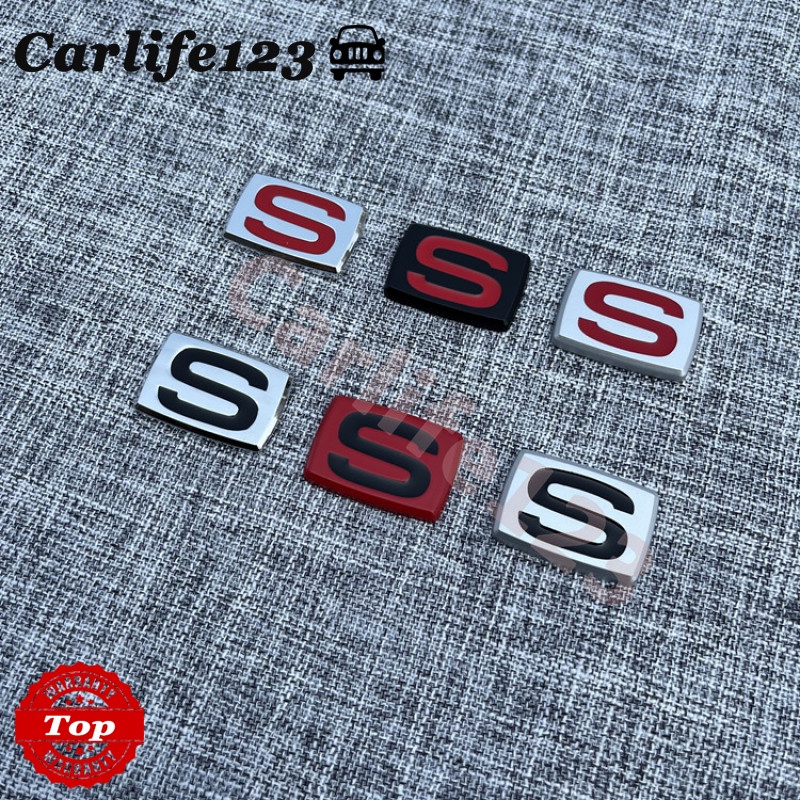 Car Decoration Square S Logo Modified Leaf Plate Rear Scratched Tail ...