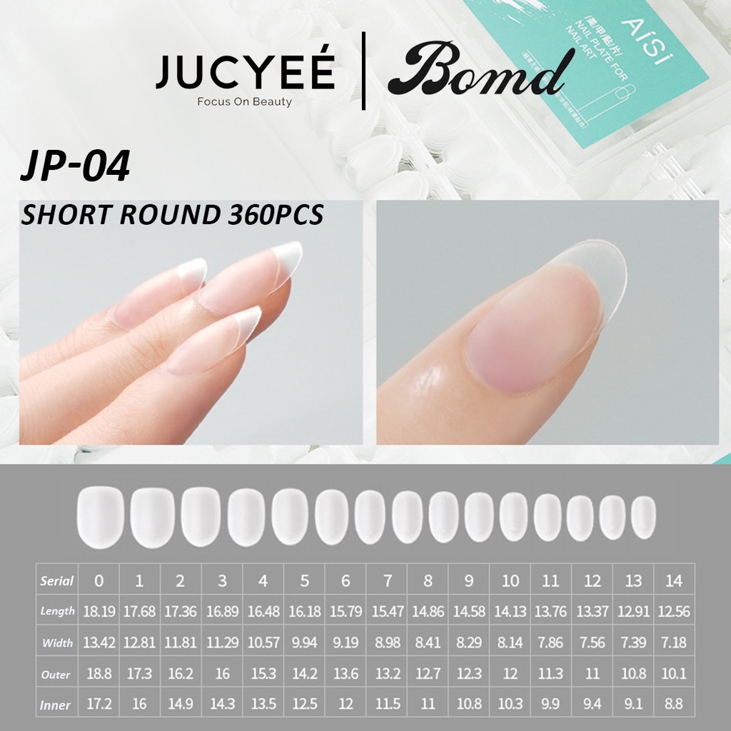 BOMD 360pcs Soft Gel Tips Aisi False Tips Nail Extension Tool | Shopee ...