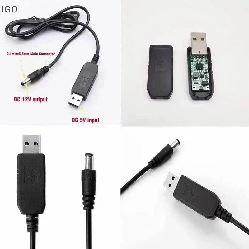 IGO USB To DC Power Cable 5V To 12V Boost Converter 8 Adapters USB To ...