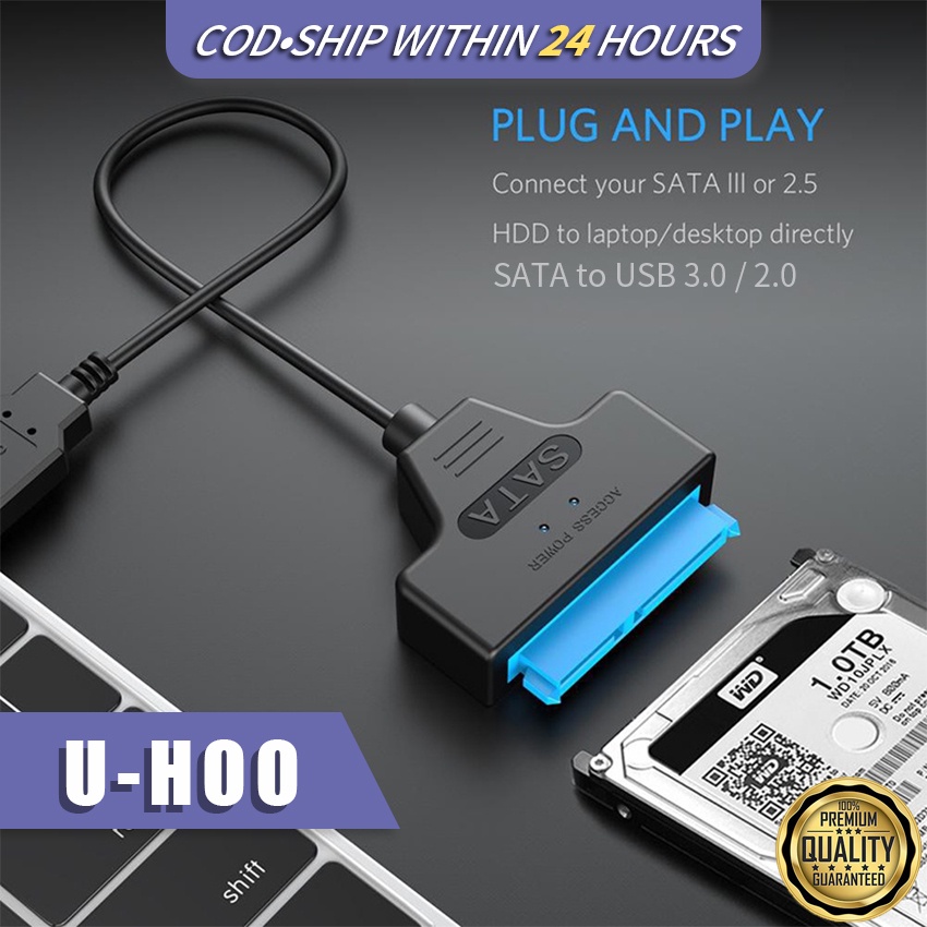 USB 3.0 / 2.0 To SATA Hard Disk Adapter Cable 2.5 Inch External Hard ...