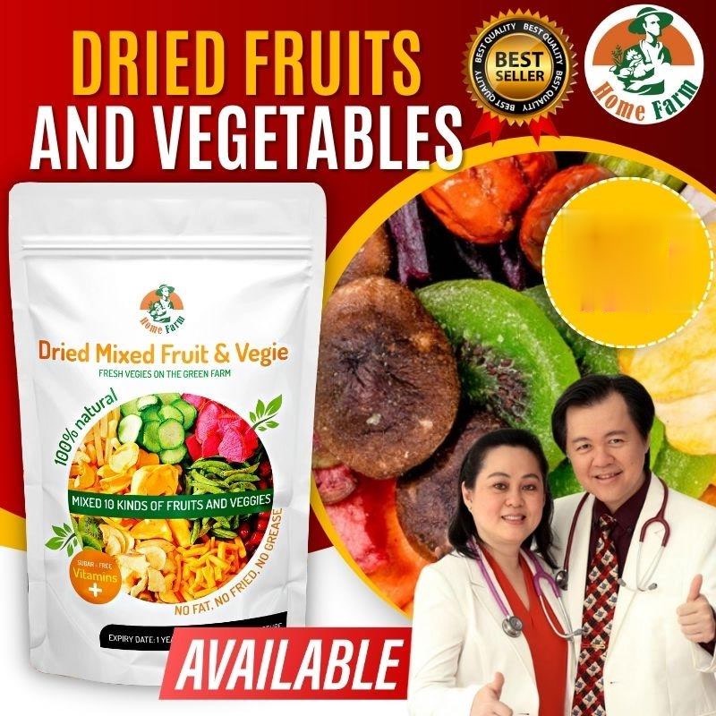 HOMEFARM Dried Mixed Fruits And Vegetable Crisp Assorted Snack 12 in 1 ...